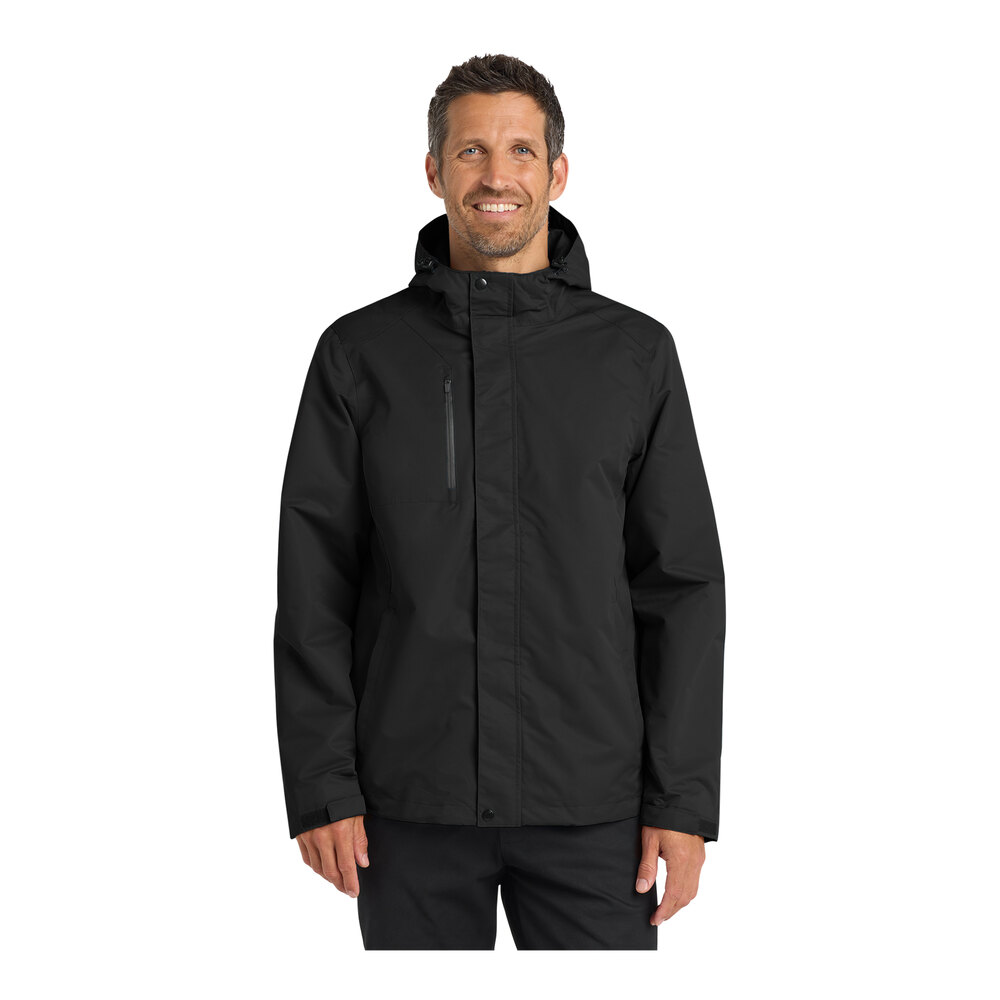 Port Authority J331 Unisex Customizable Black All-Conditions Parka ...