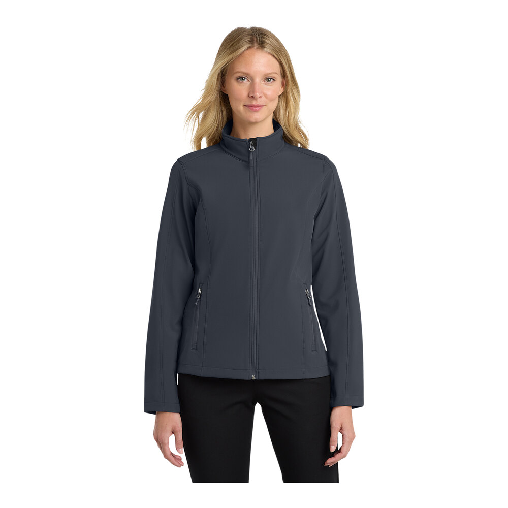 Port Authority L317 Women's Customizable Battleship Gray Core Soft Shell Jacket - Extra Large