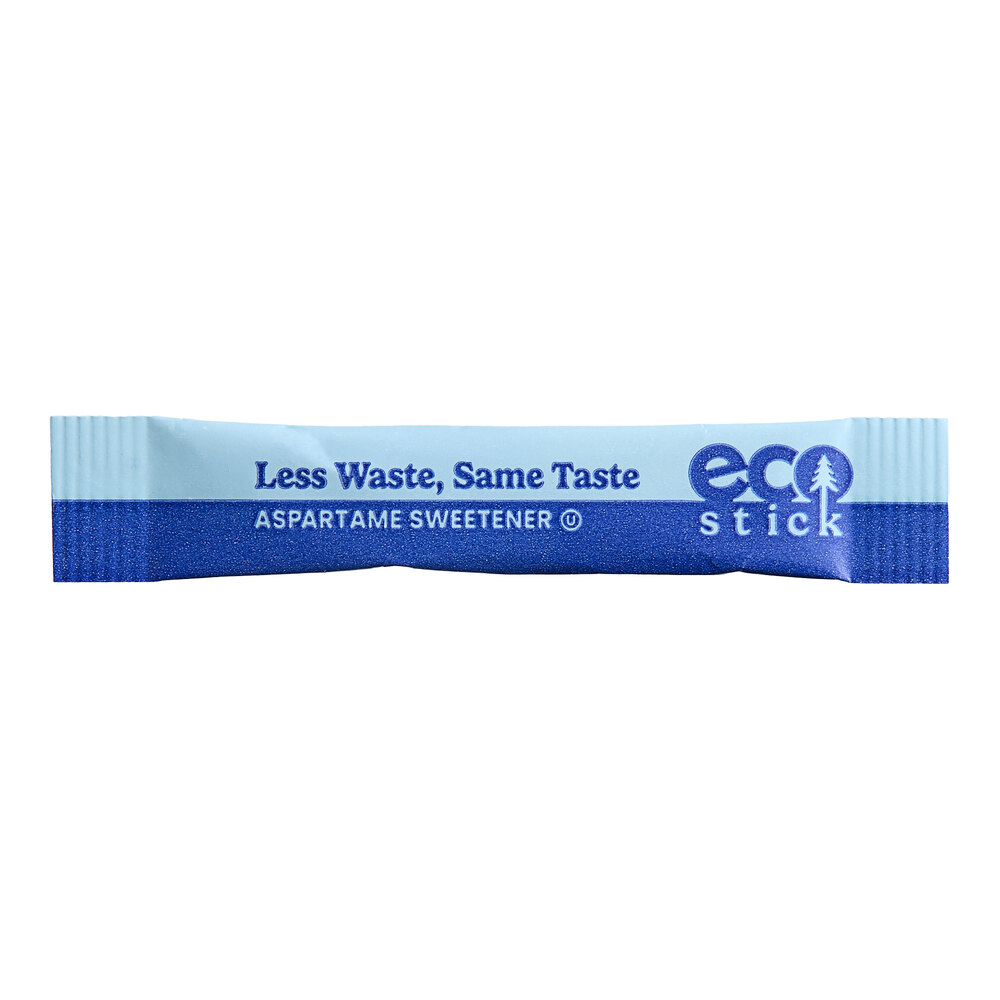 ecoStick Blue Aspartame Sugar Substitute Packet 0.5 Gram - 2,000/Case