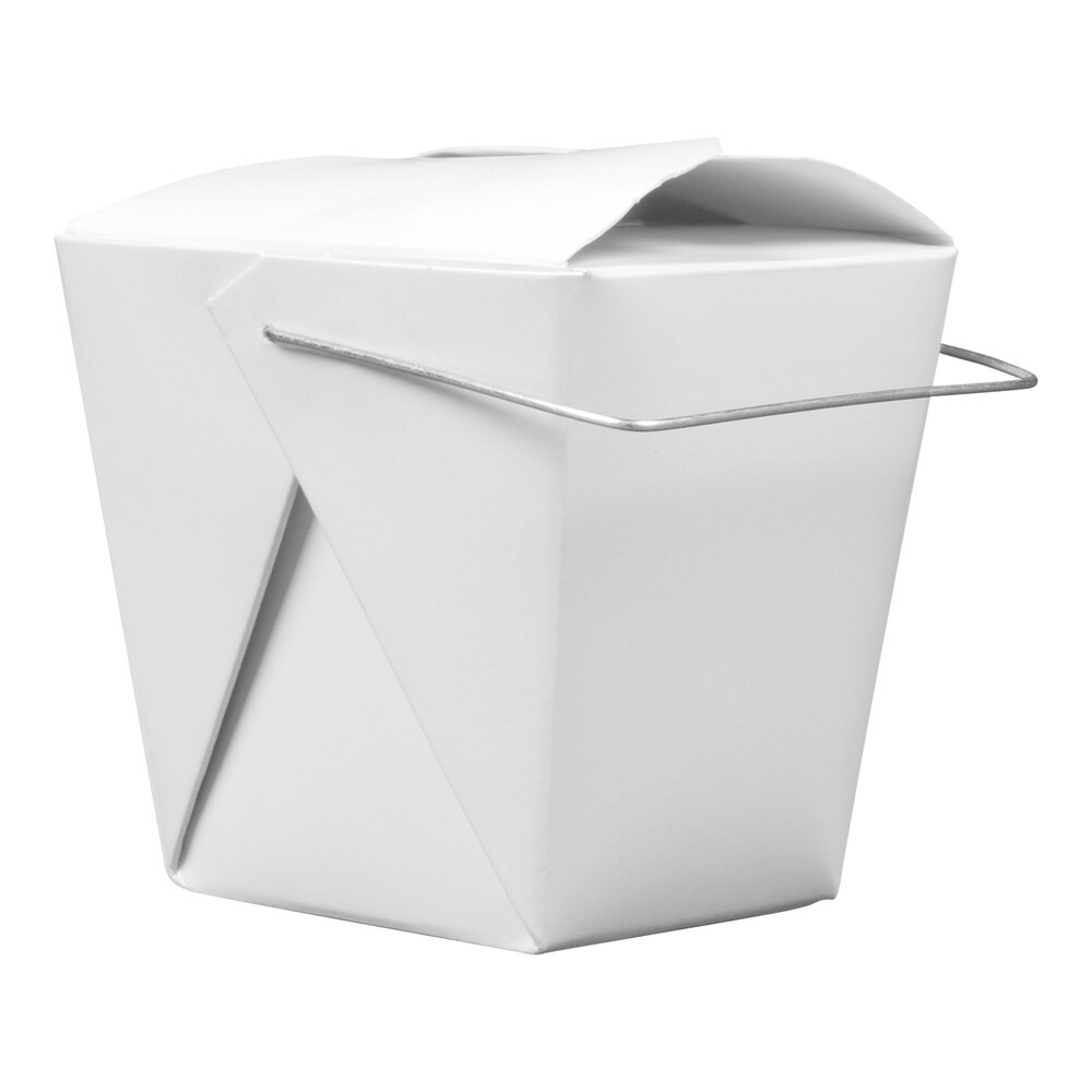 Fold-Pak 08WHWHITEM 8 oz. White Chinese / Asian Paper Take-Out ...