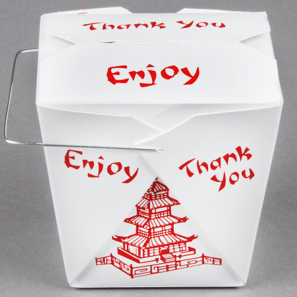 Fold-Pak 26WHPAGODM 26 oz. Pagoda Chinese / Asian Paper Take-Out ...