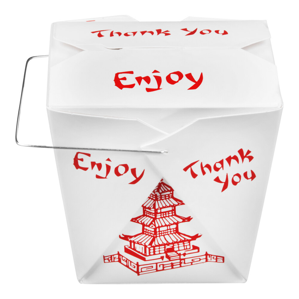 Fold-Pak 26WHPAGODM 26 oz. Pagoda Chinese / Asian Paper Take-Out ...
