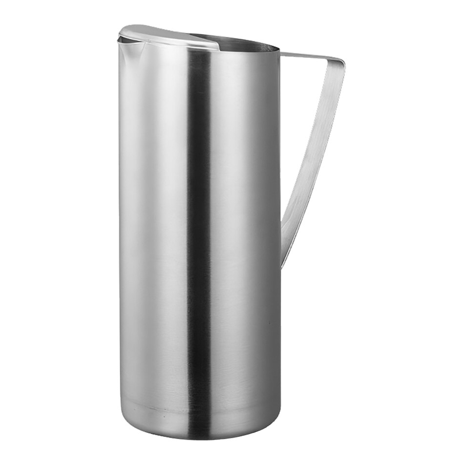 Service Ideas 64.2 oz. Slim Brushed Stainless Steel Pitcher with Guard ...