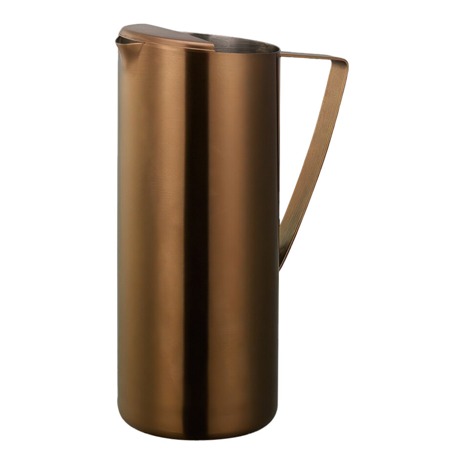 Service Ideas 64.2 oz. Slim Rose Gold Stainless Steel Pitcher with ...