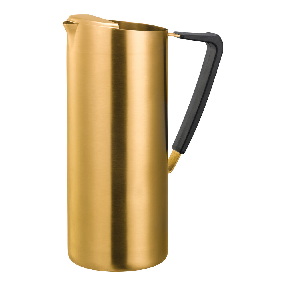 Service Ideas 64.2 oz. Slim Vintage Gold Stainless Steel Pitcher with ...