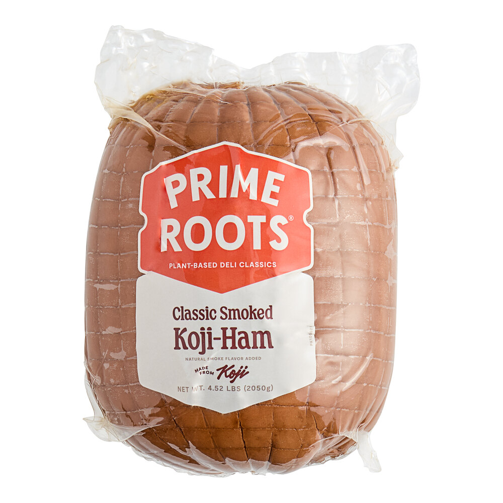 Prime Roots Vegan Classic Smoked Koji-Ham Deli Chub 4.52 lb. - 2/Case