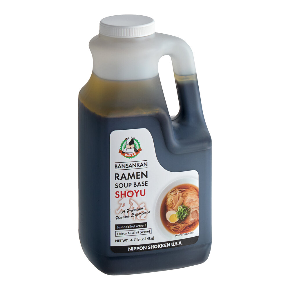 Nippon Shokken Bansankan Shoyu Ramen Soup Base 4.7 lb. - 6/Case