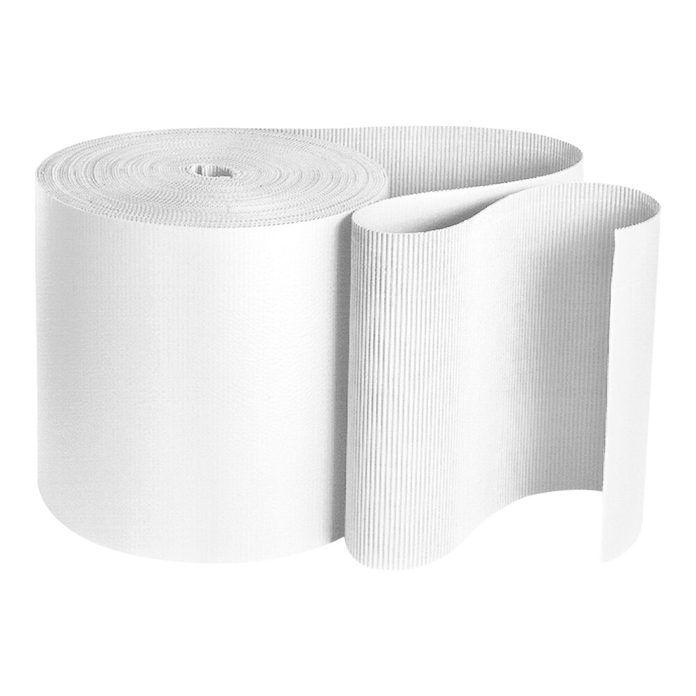 Lavex 15" x 900' B Flute White Heavy-Duty Single Face Corrugated ...