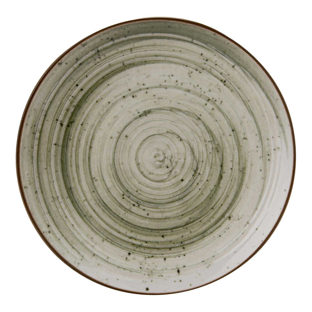 Cosy & Trendy Sintra 8" Ivy Green Stoneware Coupe Plate - 12/Case