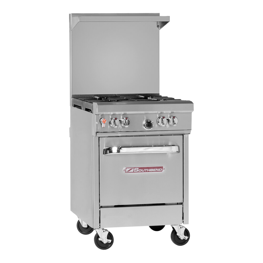 Southbend 4241E 24" Natural Gas 4-Burner Ultimate Range with Space ...