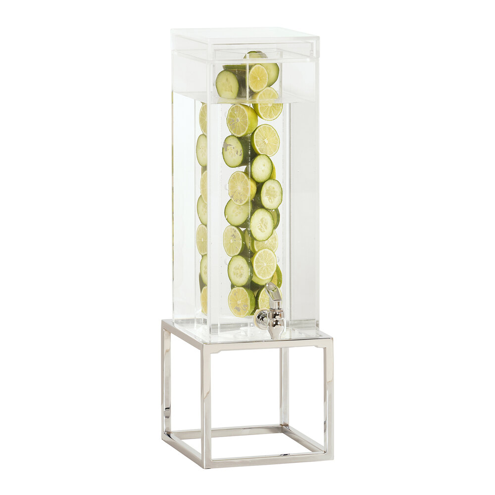 Cal-Mil Milo 3 Gallon Square Beverage Dispenser with Infusion Chamber ...