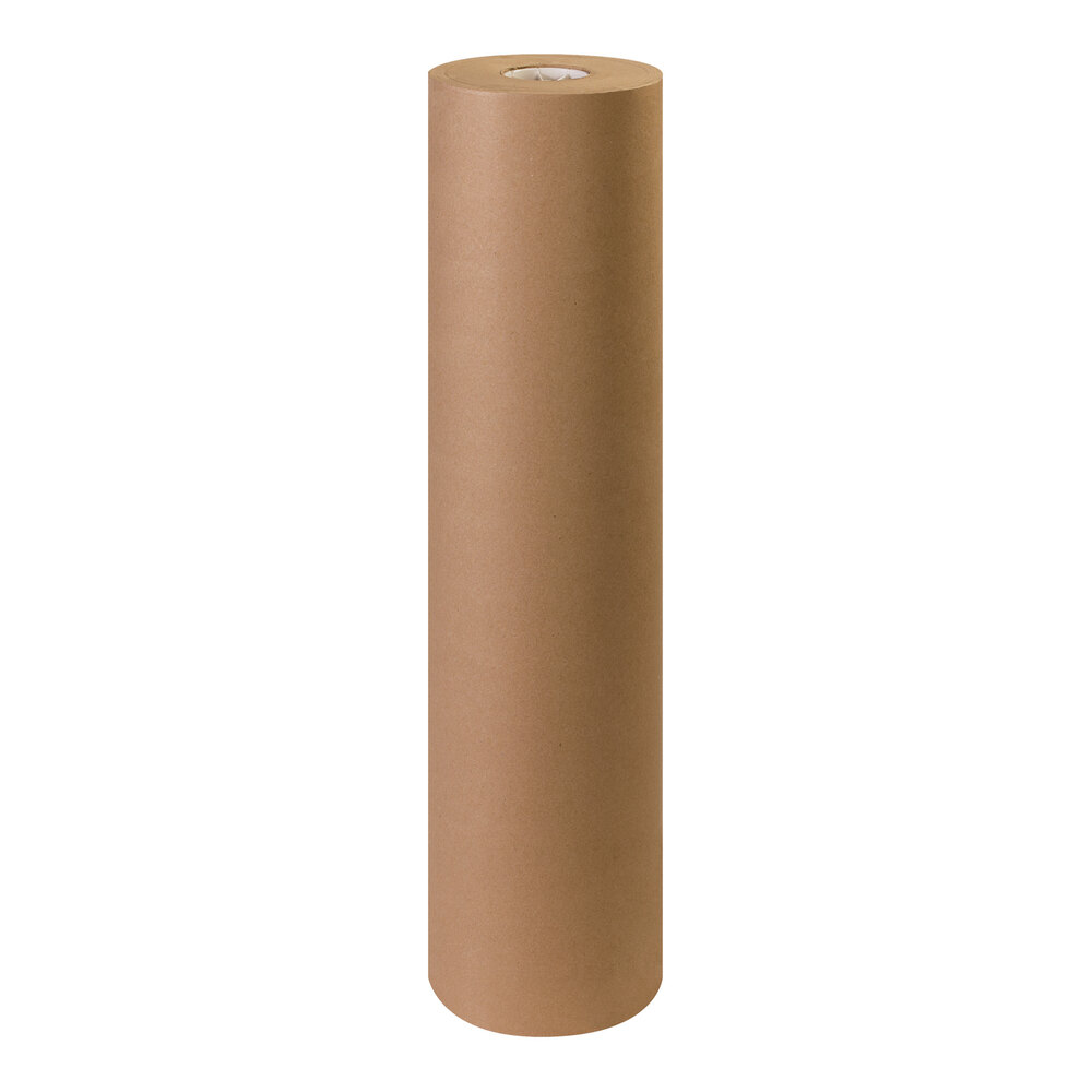 Lavex 36" x 1,200' 30 lb. Natural Kraft Void Fill Packing Paper Roll