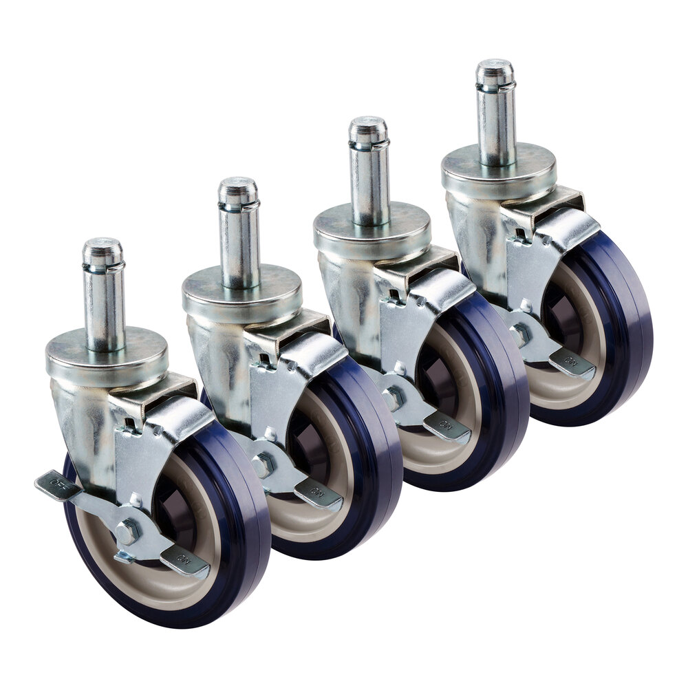 Krowne Economy Series 30-151S 5" Wire Shelving Swivel Stem Caster Set ...