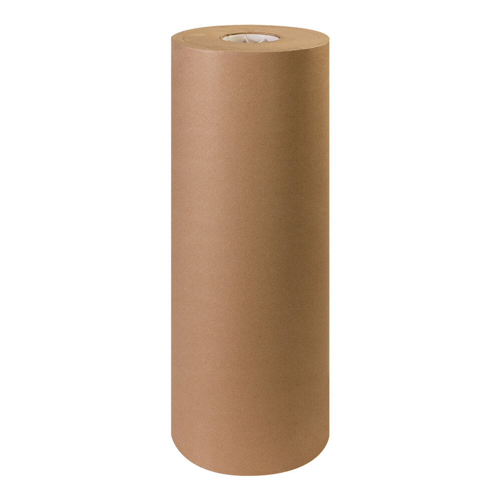 Lavex 24" x 600' 60 lb. Natural Kraft Void Fill Packing Paper Roll