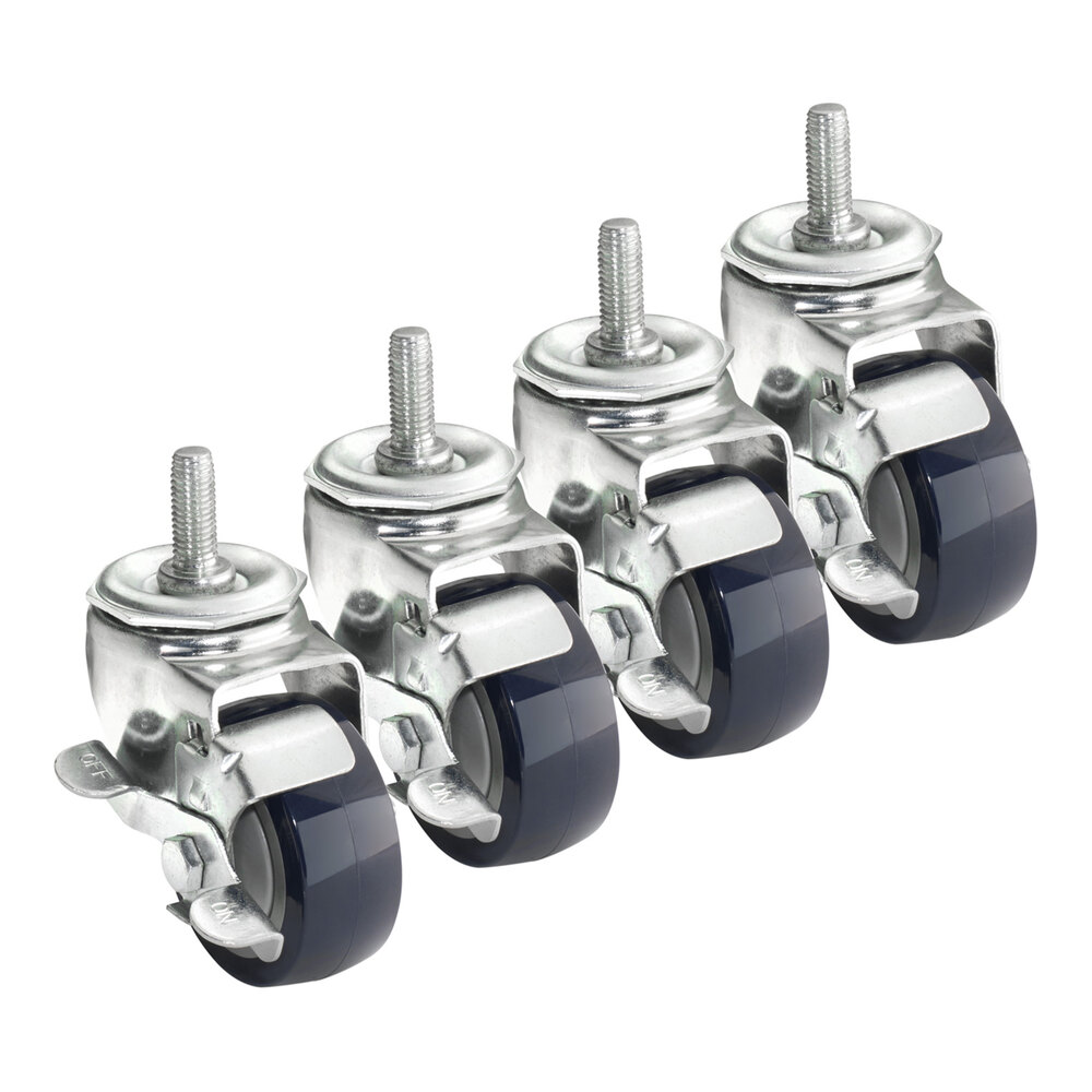 Krowne 28-164S 4" Swivel Stem Caster Set with M14 x 2.0 Metric ...