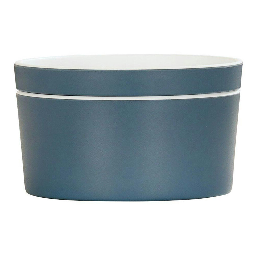 Cal-Mil 5" Stone Blue Round Melamine Bento Box - 3/Case
