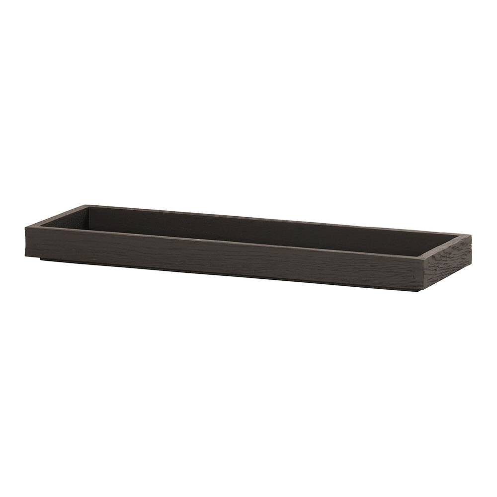 Cal-Mil Brooklyn 20" x 6" x 1 1/2" Black Narrow Full-Size Short Wood ...