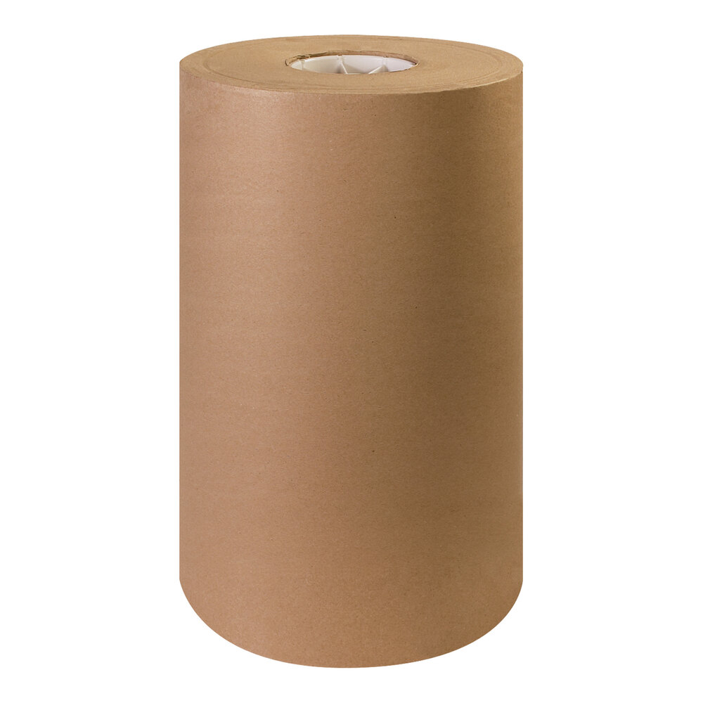 Lavex 15" x 1,200' 30 lb. Natural Kraft Void Fill Packing Paper Roll