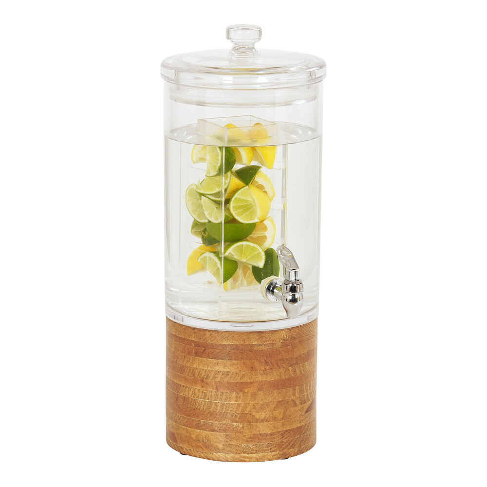 Cal-Mil Madera 1.5 Gallon Round Beverage Dispenser with Infusion ...