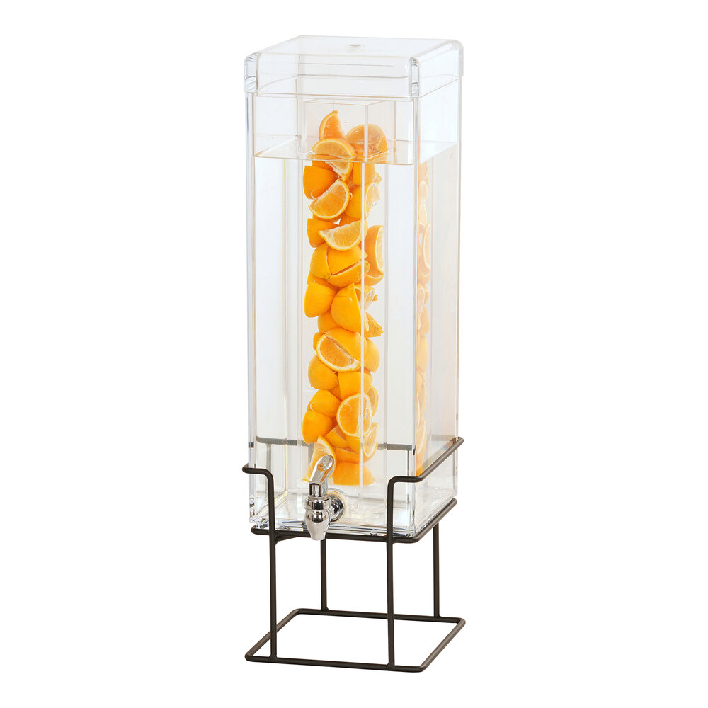 Cal-Mil Milo 3 Gallon Square Beverage Dispenser with Infusion Chamber ...