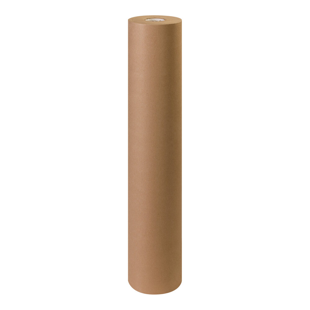 Lavex 48" x 1,200' 30 lb. Natural Kraft Void Fill Packing Paper Roll