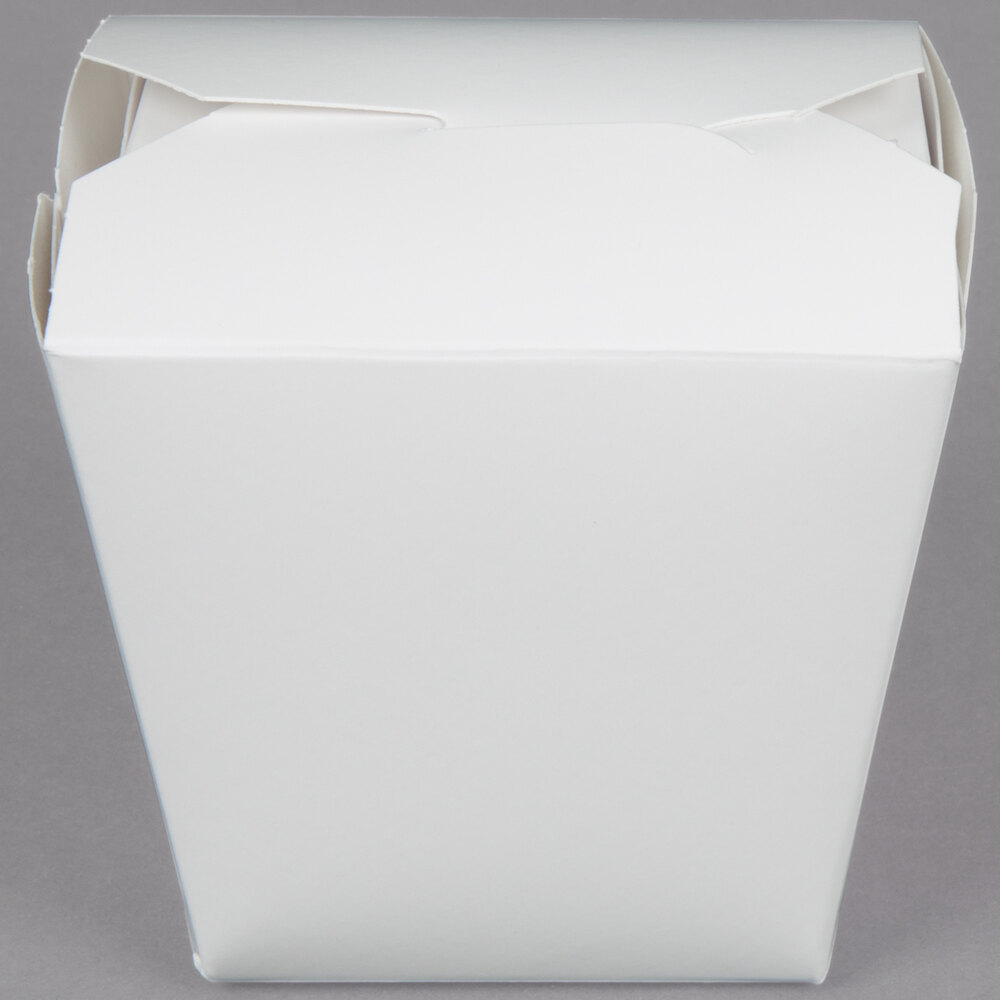 Fold-Pak 16MWWHITEM 16 oz. White Microwavable Paper Take-Out Container ...