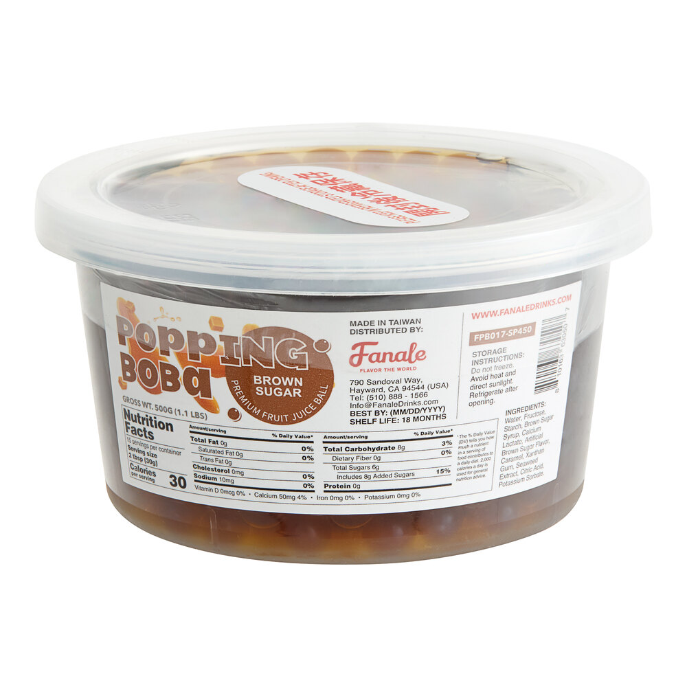 Fanale Brown Sugar Popping Boba 1 lb. - 12/Case