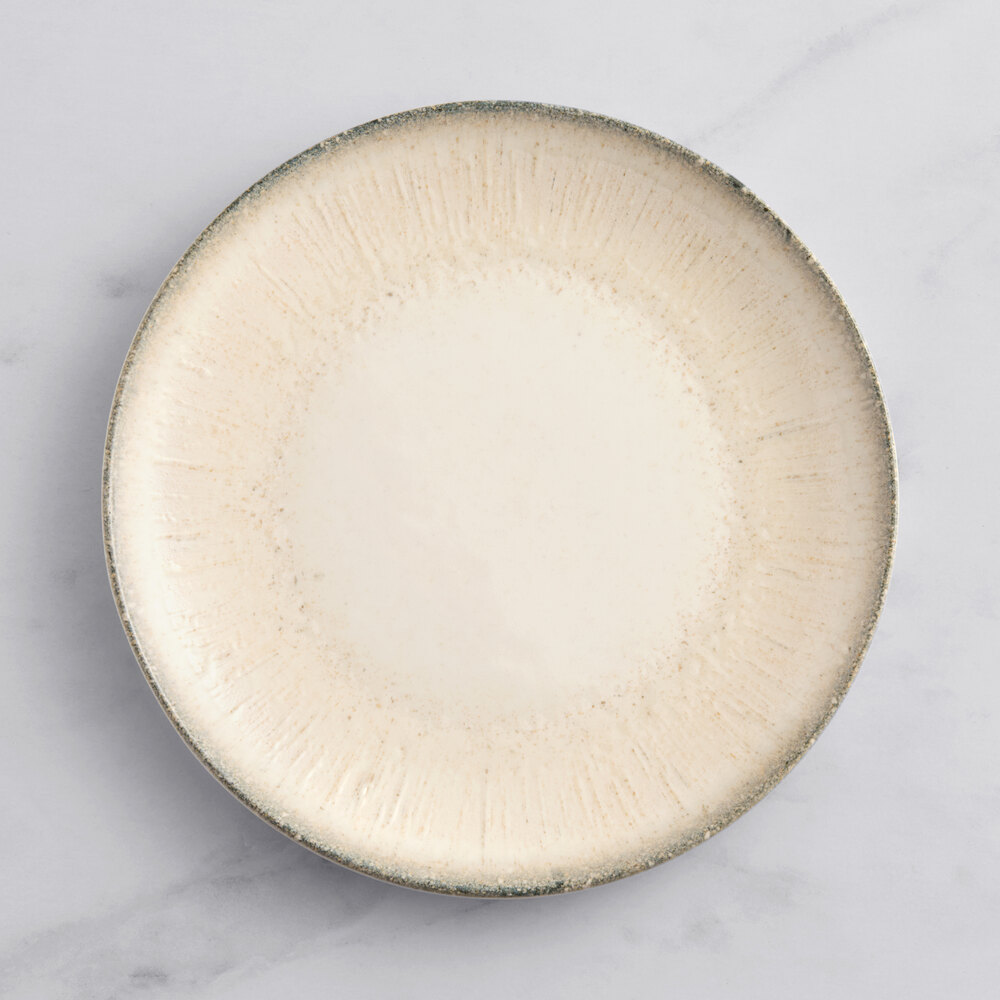 Acopa Cape 9 1/2" Round Abyss Gray Porcelain Coupe Plate - 12/Case