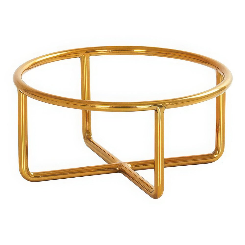 Cal-Mil Brooklyn 8" x 4" Brass Round Frame Wire Riser