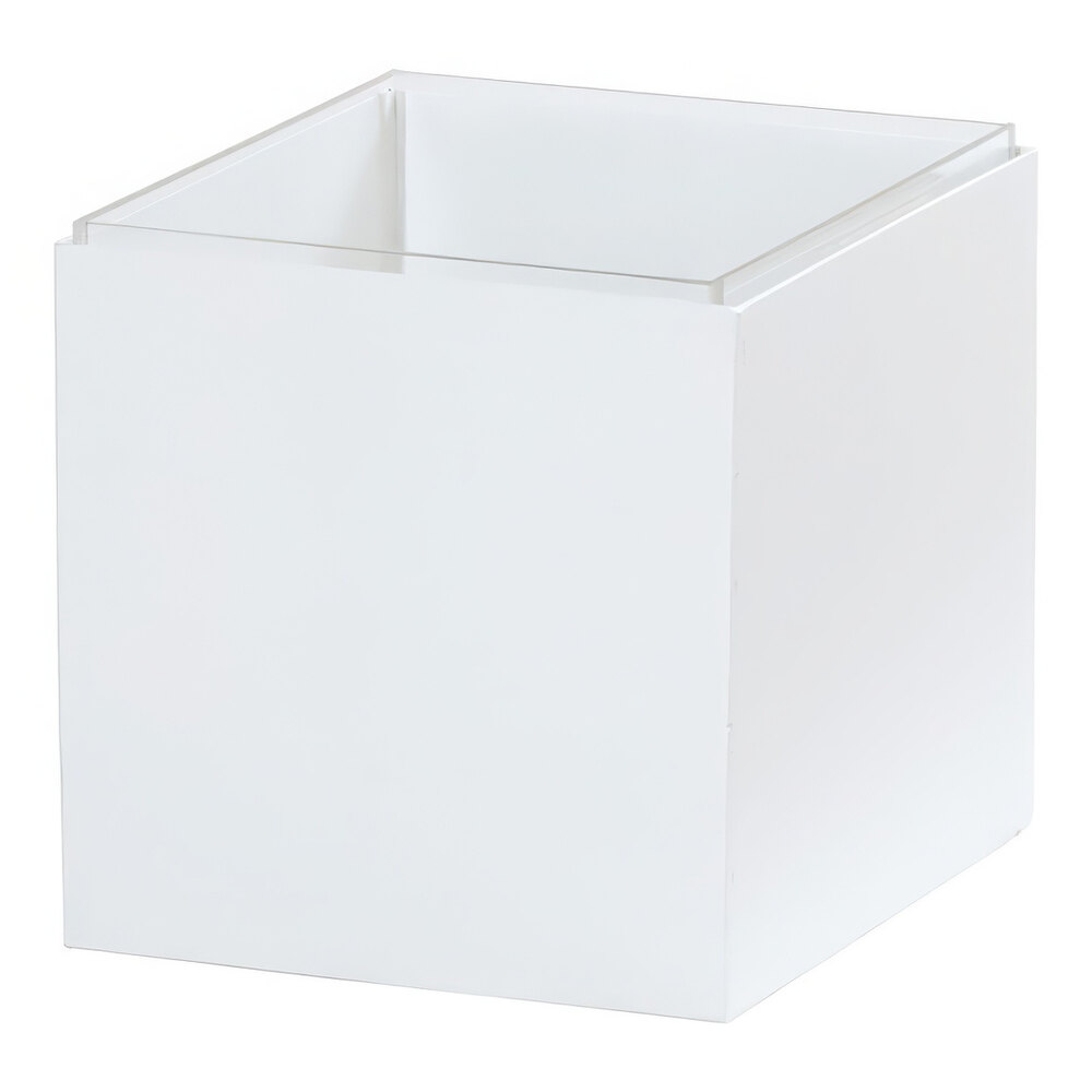 Cal-Mil Juno 7" x 6" x 6" White Powder-Coated Metal Ice Housing / Condiment Holder 23855-15