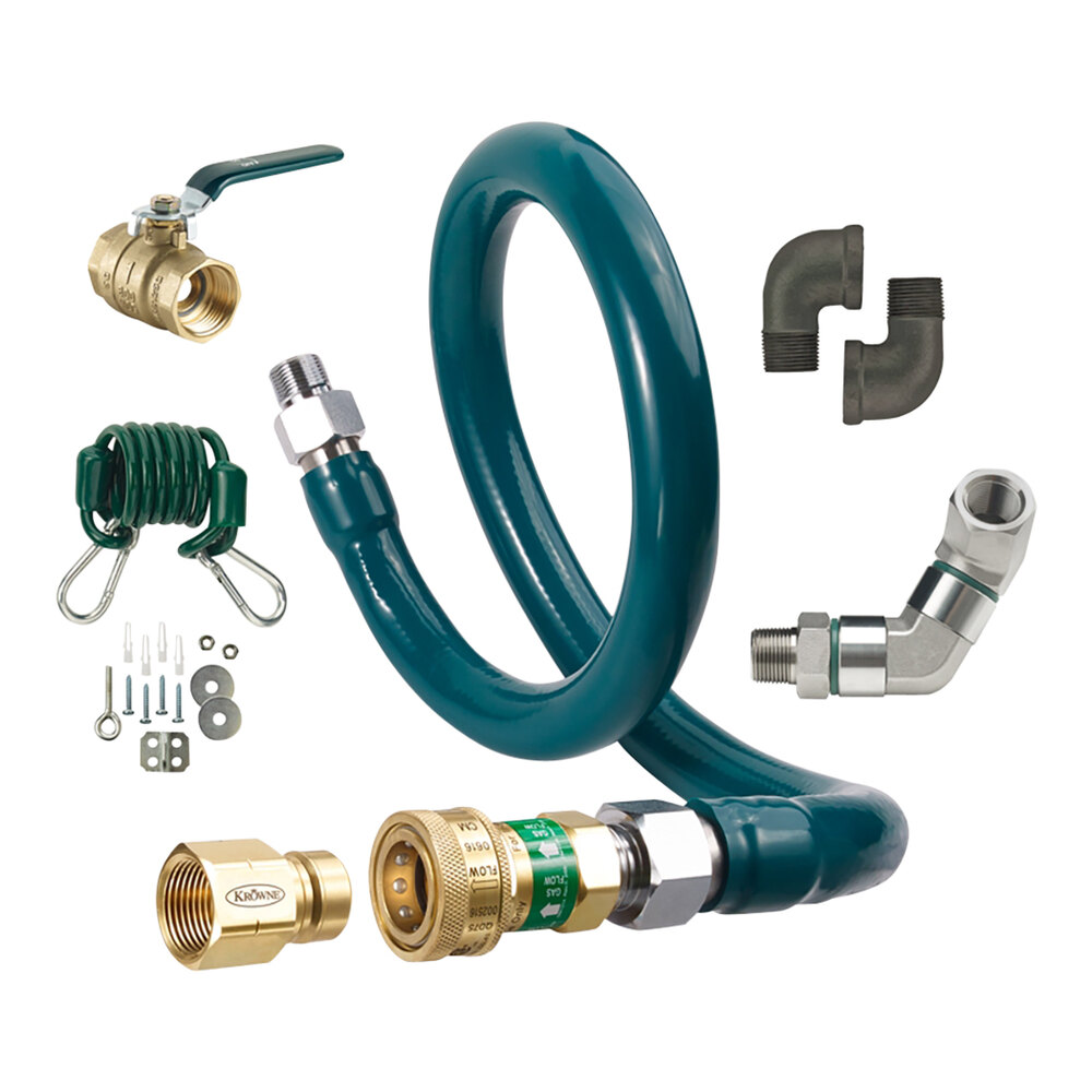 Krowne M10048K9 48" Mobile Gas Connector Hose Kit with SwivelKing ...