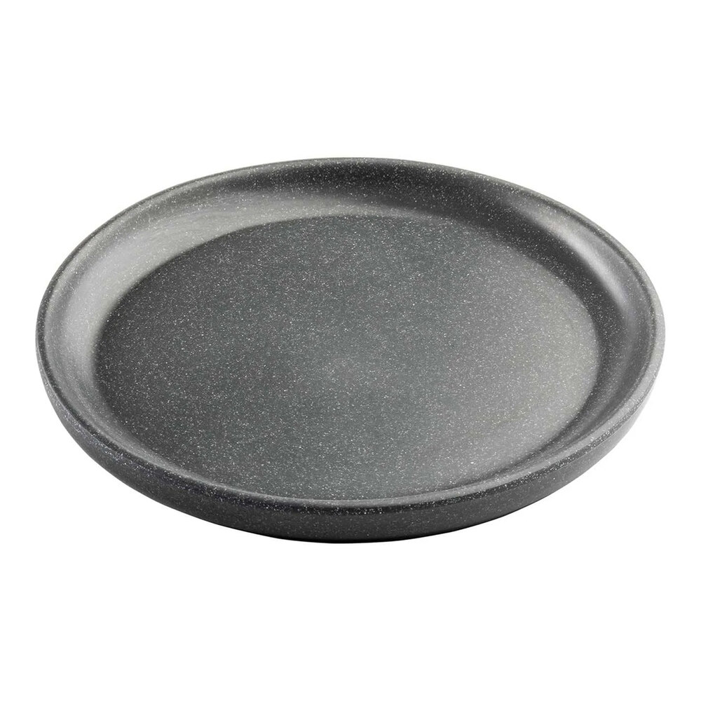 TableCraft Terra Collection 7 1/2" Speckled Gray Round Melamine Plate ...