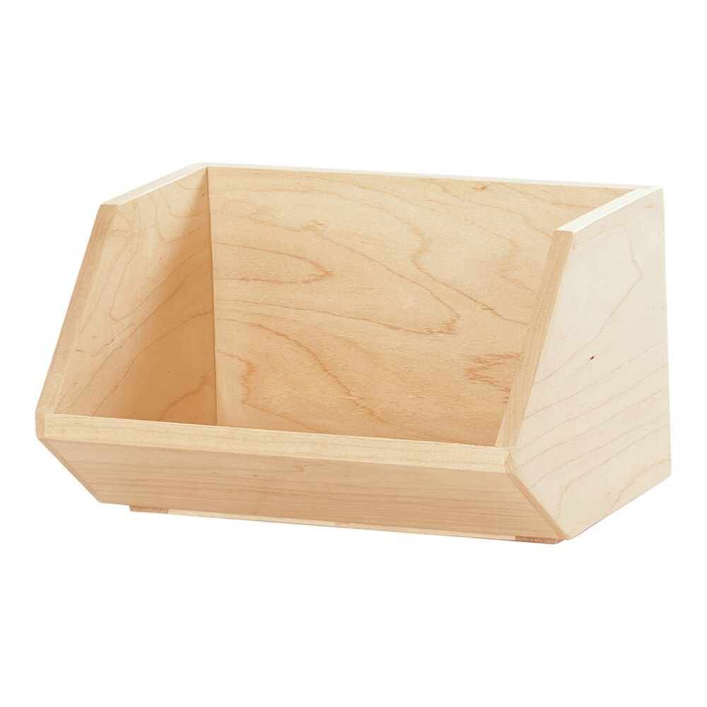 Cal-Mil Blonde 12" x 9" x 7" Maple Wood Angled Merchandiser Box Top ...