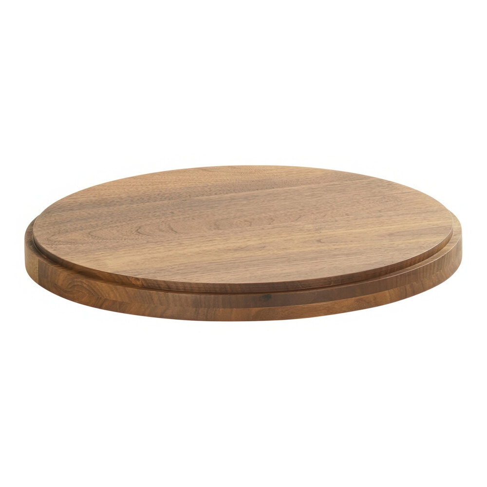 Cal-Mil Sydney 12 1/4" x 1" Round Walnut Serving Display Stand