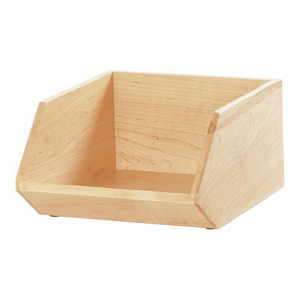 Cal-Mil Blonde 14 1/4" x 12" x 7" Maple Wood Angled Merchandiser Box ...