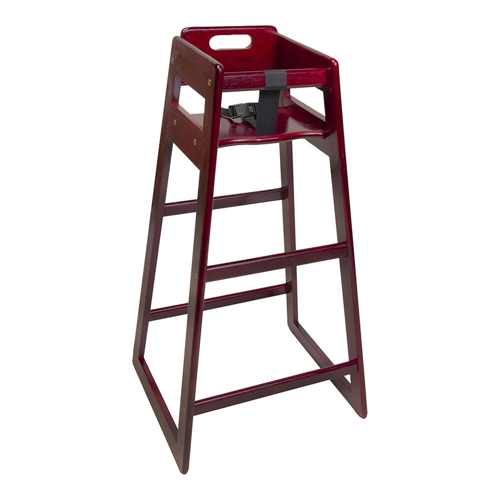 CSL Youngstar Bar Height Wood High Chair with Mahogany Finish - Assembled