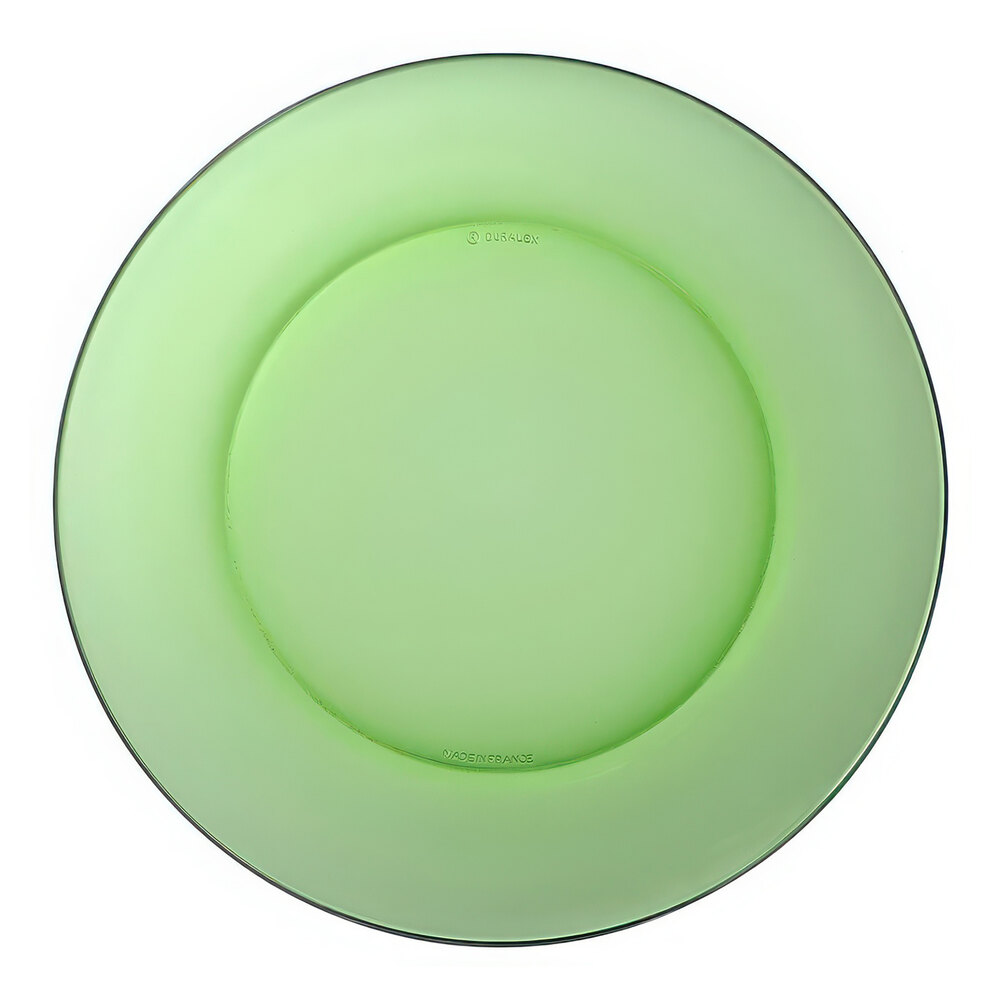 Duralex Lys 9 1/4" Green Glass Dinner Plate - 24/Case