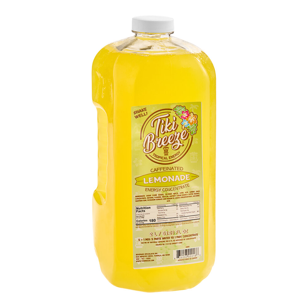 Tiki Breeze Caffeinated Lemonade Energy 5:1 Concentrate 67.6 fl. oz ...