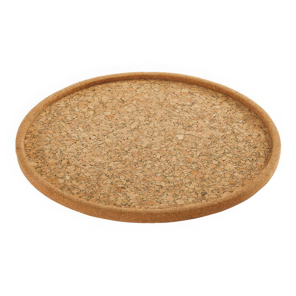 American Metalcraft 14" Round Non-Skid Cork Bar / Serving Tray CKBT14 ...