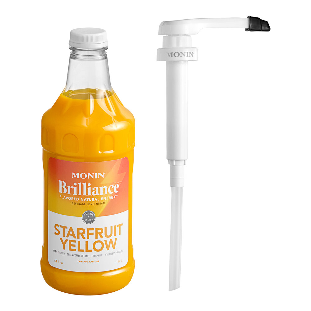 Monin Brilliance Starfruit Yellow Natural 5:1 Energy Concentrate 64 fl ...