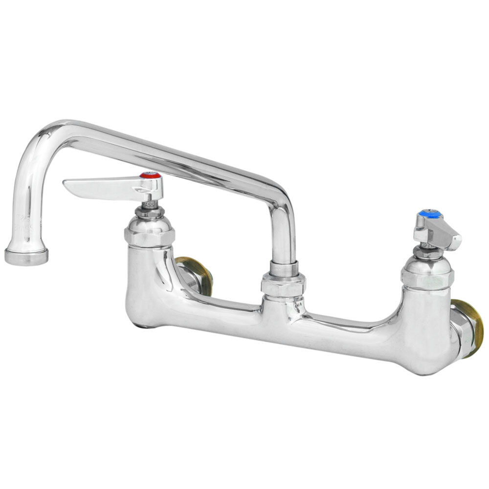 T&S B-0231-CC-CR Wall Mounted Pantry Faucet with 8" Centers, 12" Swing ...