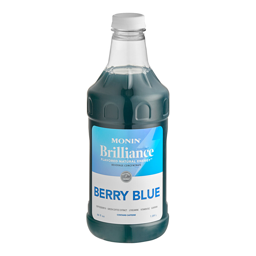 Monin Brilliance Berry Blue Natural 5:1 Energy Concentrate 64 fl. oz.