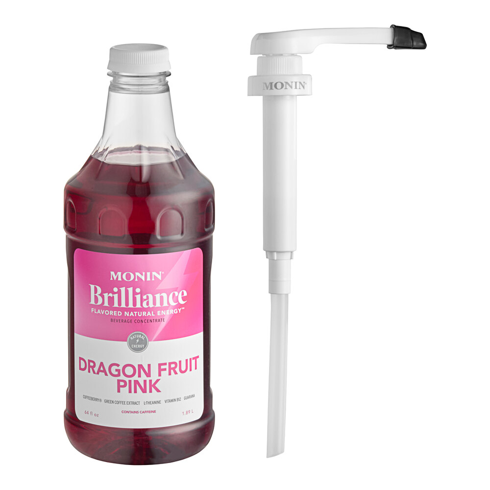 Monin Brilliance Dragon Fruit Pink Natural 5:1 Energy Concentrate 64 fl ...