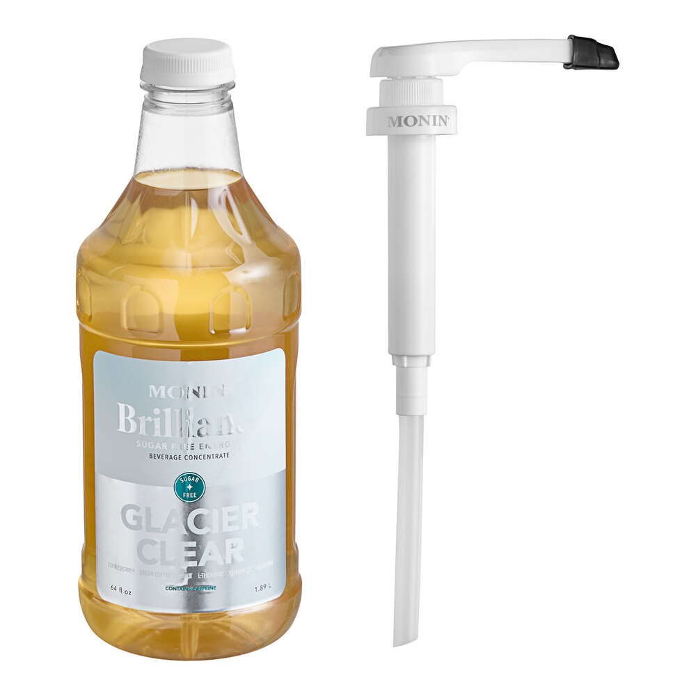 Monin Brilliance Sugar-Free Glacier Clear Natural Energy Concentrate 64 ...