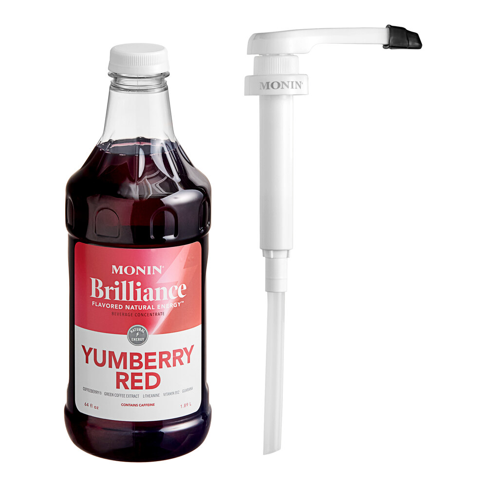Monin Brilliance Yumberry Red Natural 5:1 Energy Concentrate 64 fl. oz ...
