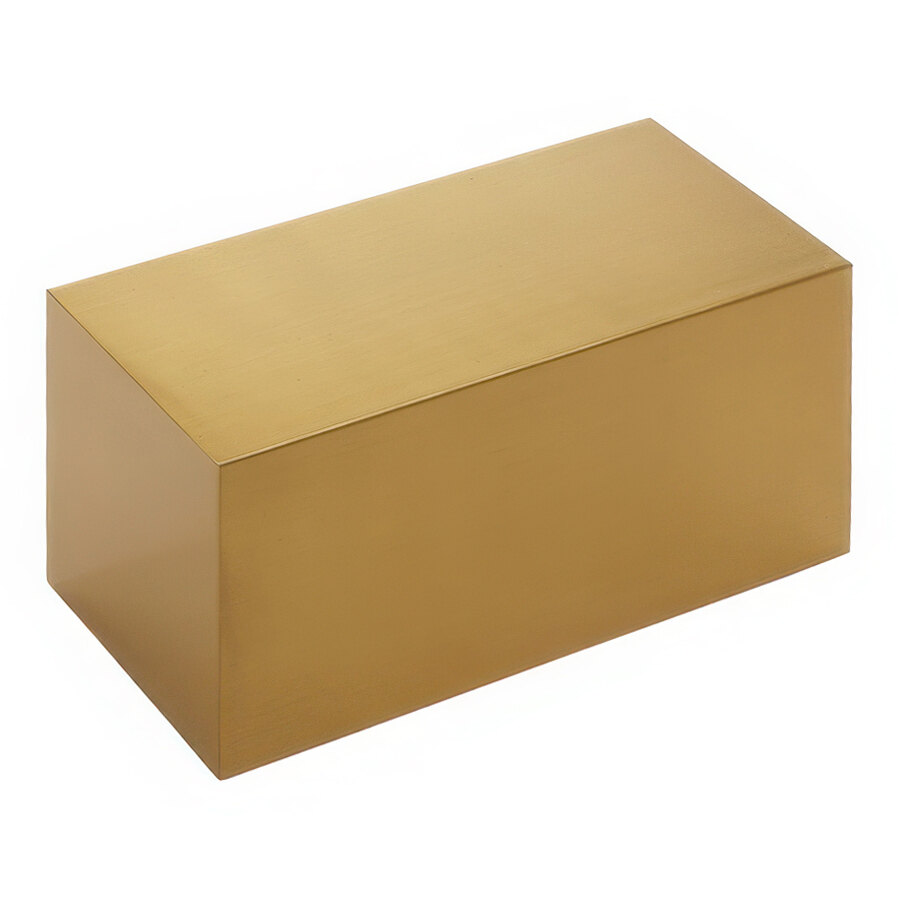 American Metalcraft 8" x 4" x 4" Gold Stainless Steel Rectangular Riser
