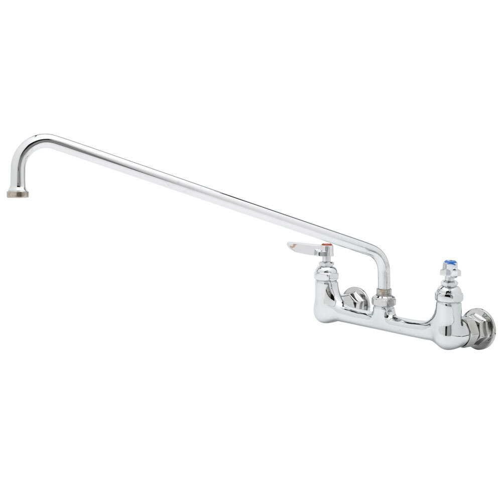 T&S B-0230-CR-02 Wall Mounted Pantry Faucet with 8" Adjustable Centers ...