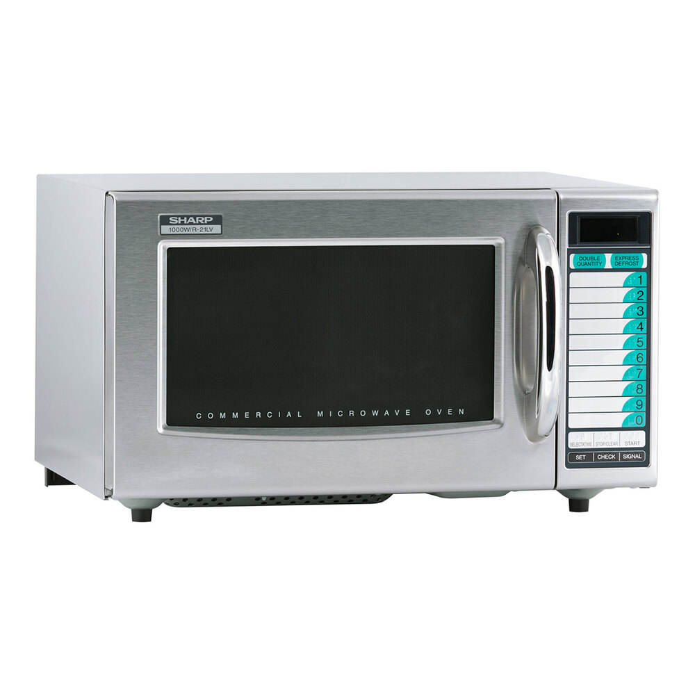 Sharp R21LVF Stainless Steel Medium-Duty Commercial Microwave with ...