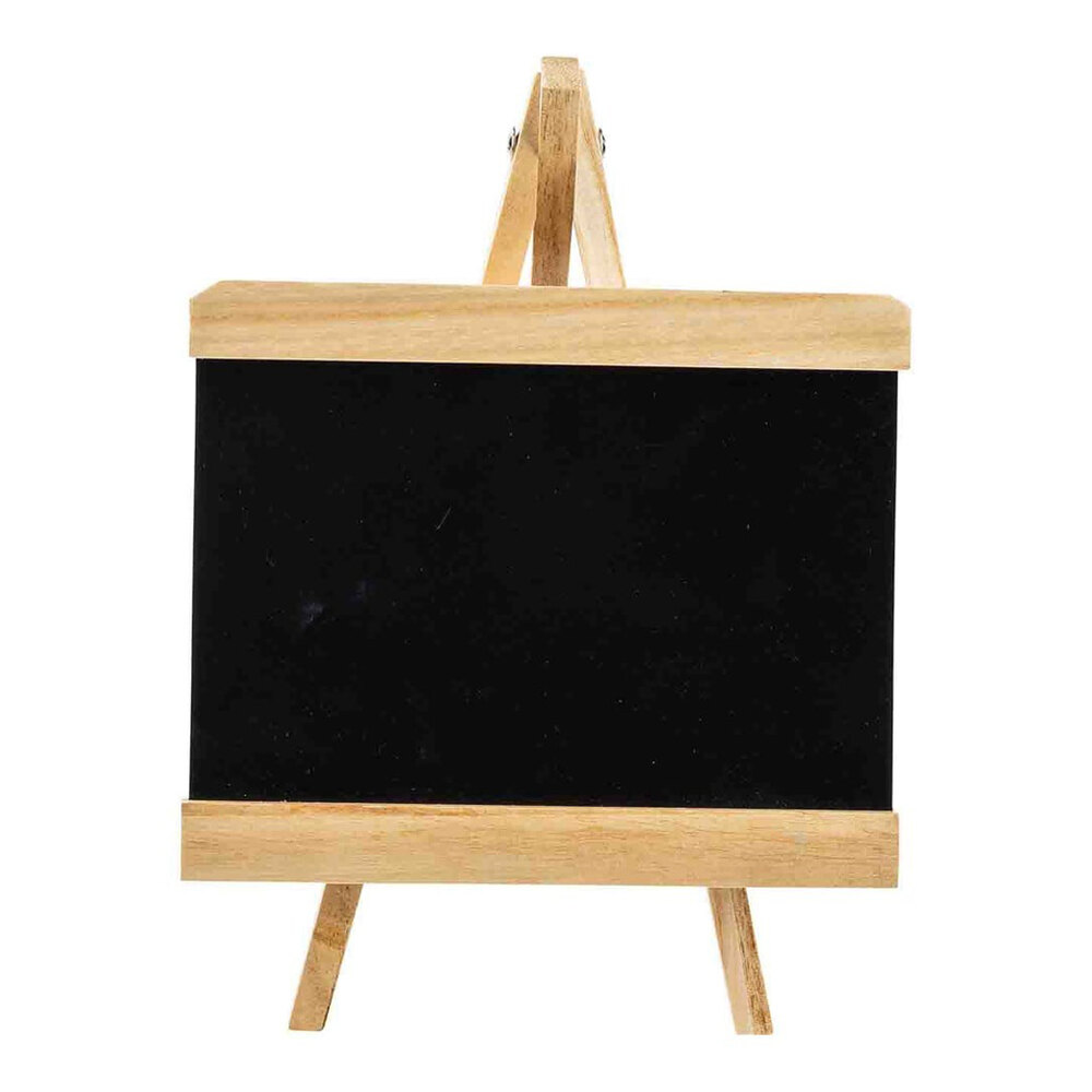 Tablecraft 7" x 6 1/2" x 9 1/2" Wooden Tabletop Chalkboard Sign with ...