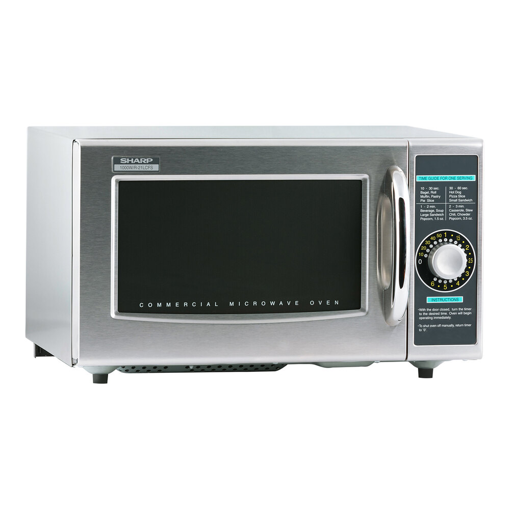 Sharp R21LCFS Stainless Steel Medium-Duty Commercial Microwave with ...